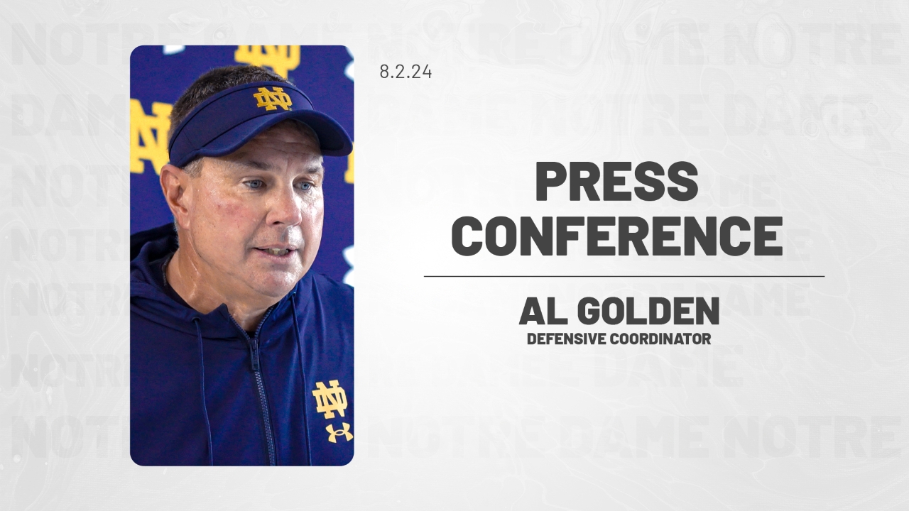 Video | Notre Dame Defensive Coordinator Al Golden Post-Practice 8.2 ...