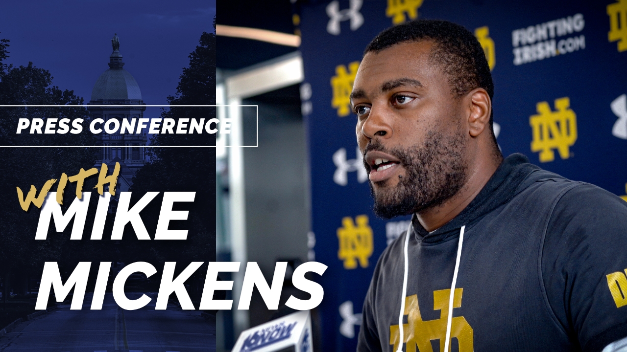 Video | Notre Dame DB Coach Mike Mickens Post-Practice 8.15 | Irish ...