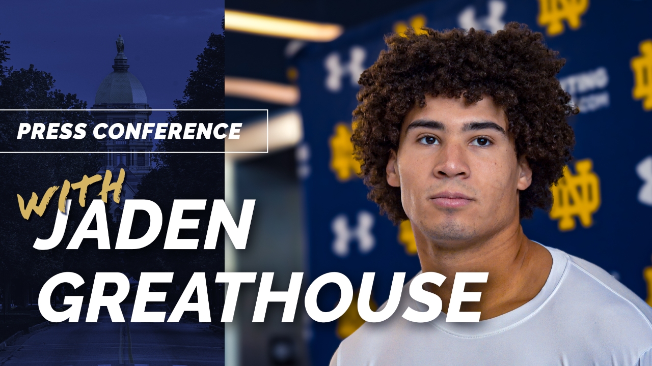 Video | Notre Dame WR Jaden Greathouse on Growth in 2024, Golden’s ...