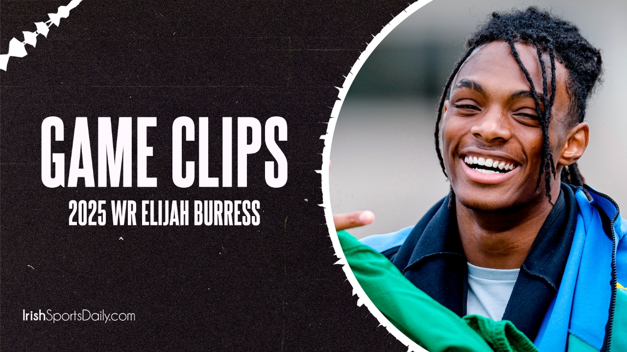 Game Clips | 2025 Notre Dame WR commit Elijah Burress vs. Pope John ...