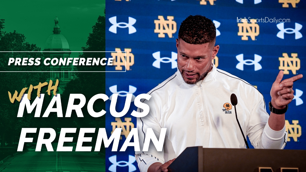 Video | Notre Dame HC Marcus Freeman on Jordan Botelho & Pregame ...