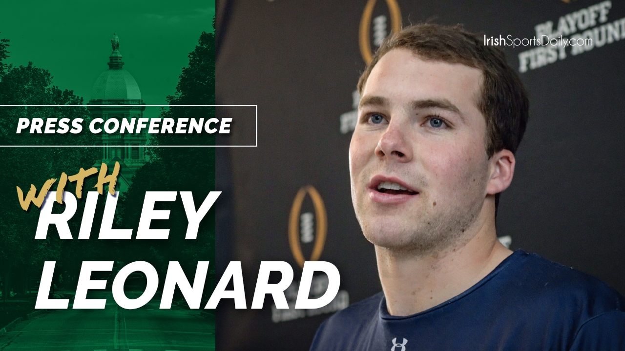 Video | Notre Dame QB Riley Leonard on Indiana, Cold Games and Balancing Finals Week | Irish ...