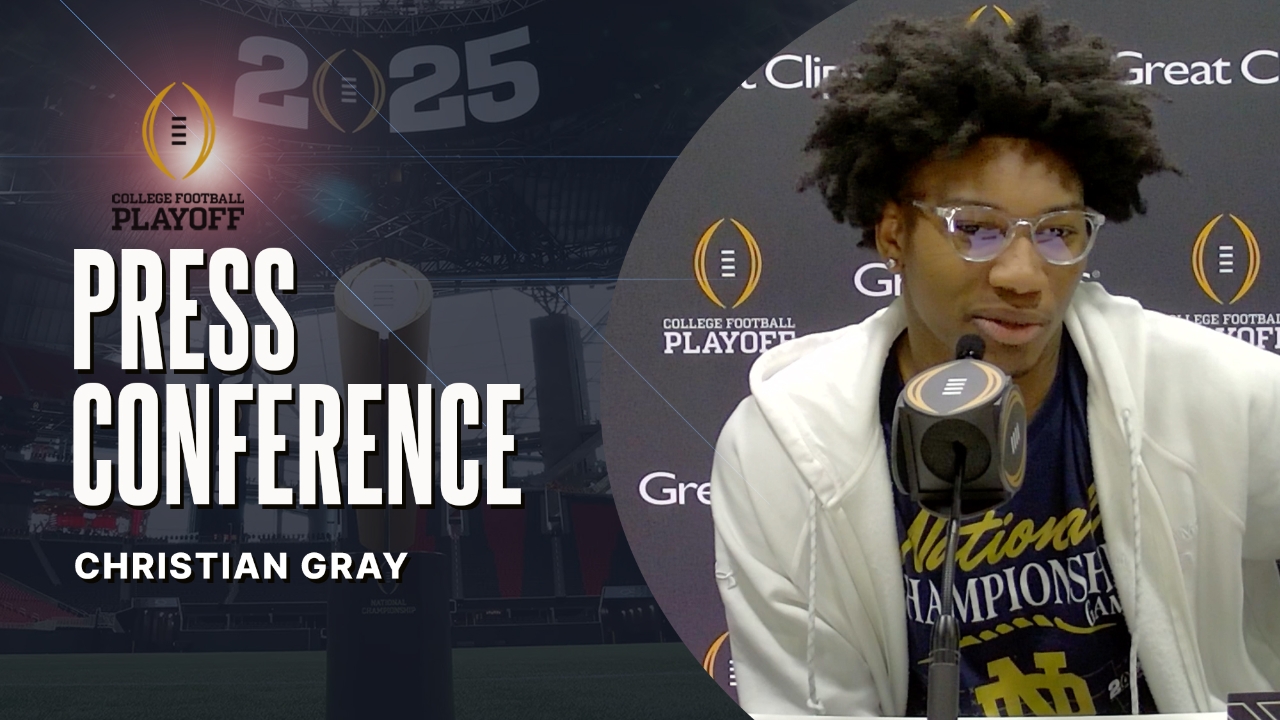 Video | Notre Dame CB Christian Gray National Championship Media Day ...