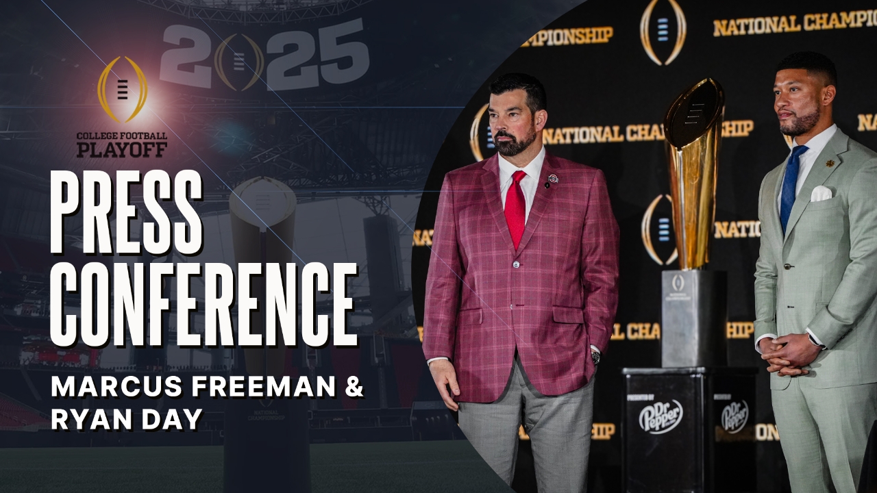 Video | Marcus Freeman and Ryan Day National Championship Press ...