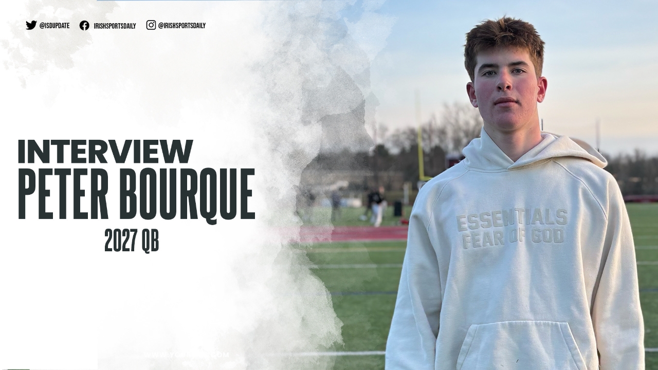 Video Interview | 2027 Notre Dame QB Target Peter Bourque | Irish ...