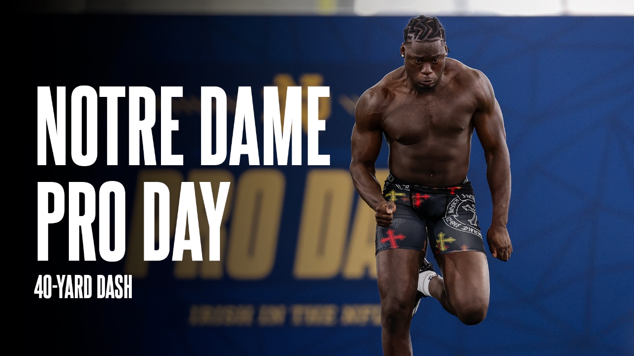 Video | Notre Dame Pro Day: 40-Yard Dash | Irish Sports Daily