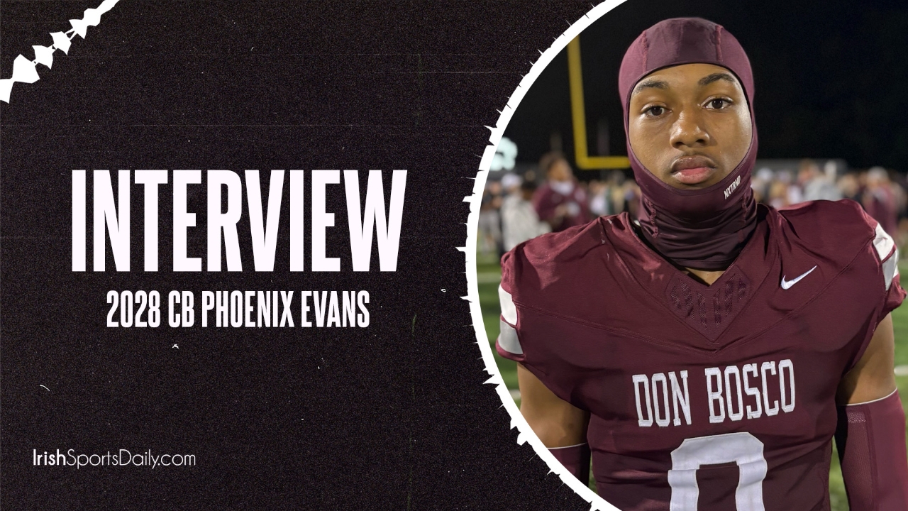 ISD Video Interview | 2028 Notre Dame CB Target Phoenix Evans | Irish ...
