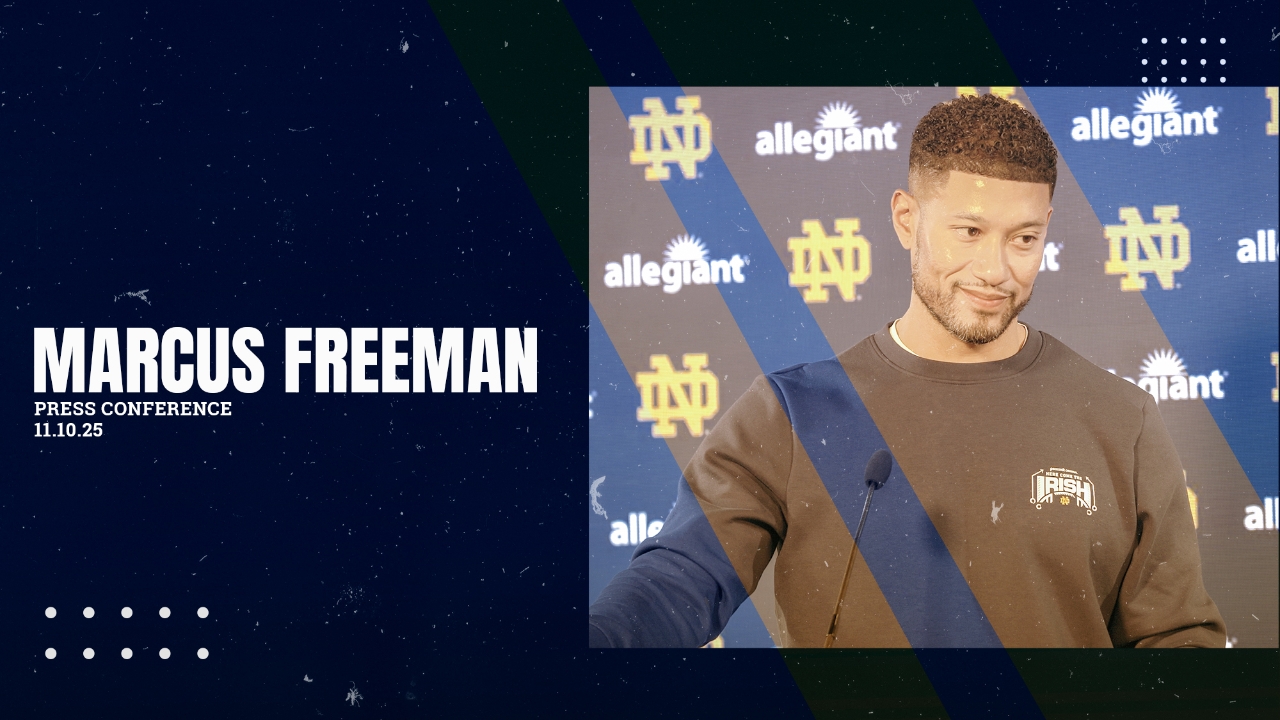 Video | Notre Dame HC Marcus Freeman on Jaden Greathouse, Billy ...